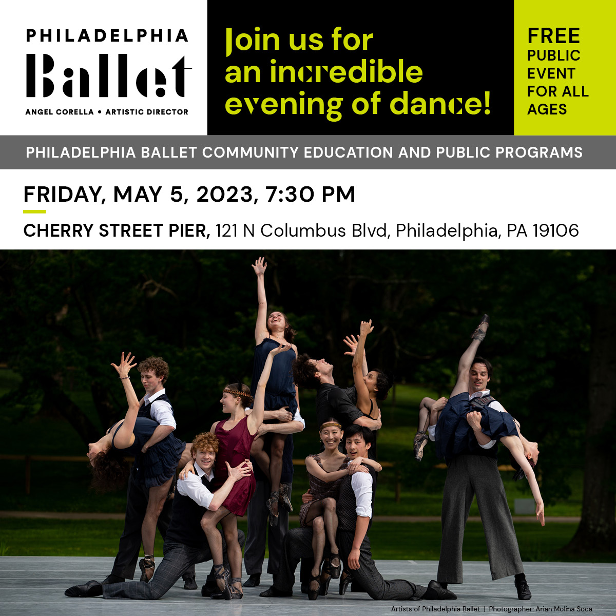 Philadelphia Ballet Performance and Exhibition » Cherry Street Pier