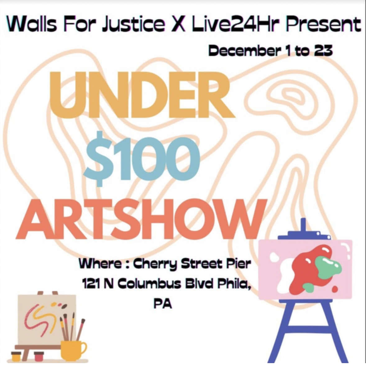 Under $100 Art Show Presented by Walls for Justice » Cherry Street Pier